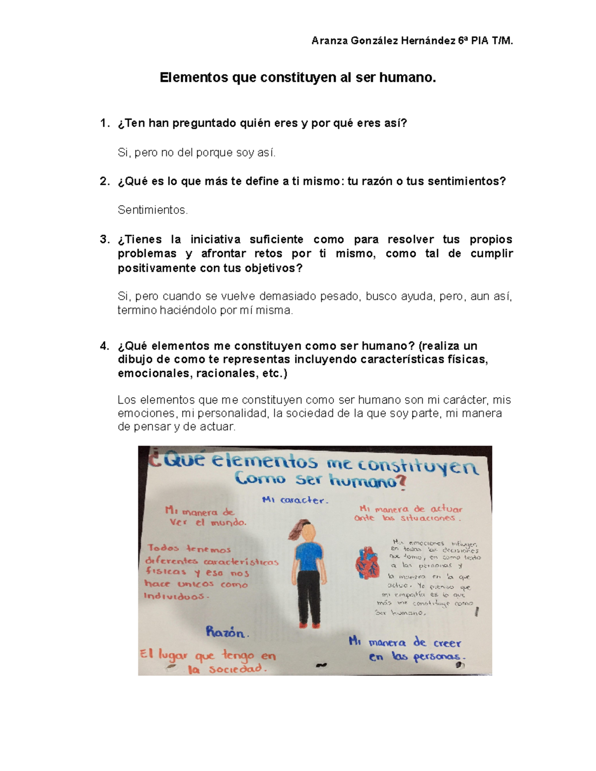 Elementos que constituyen al ser humano - Aranza González Hernández 6ª ...