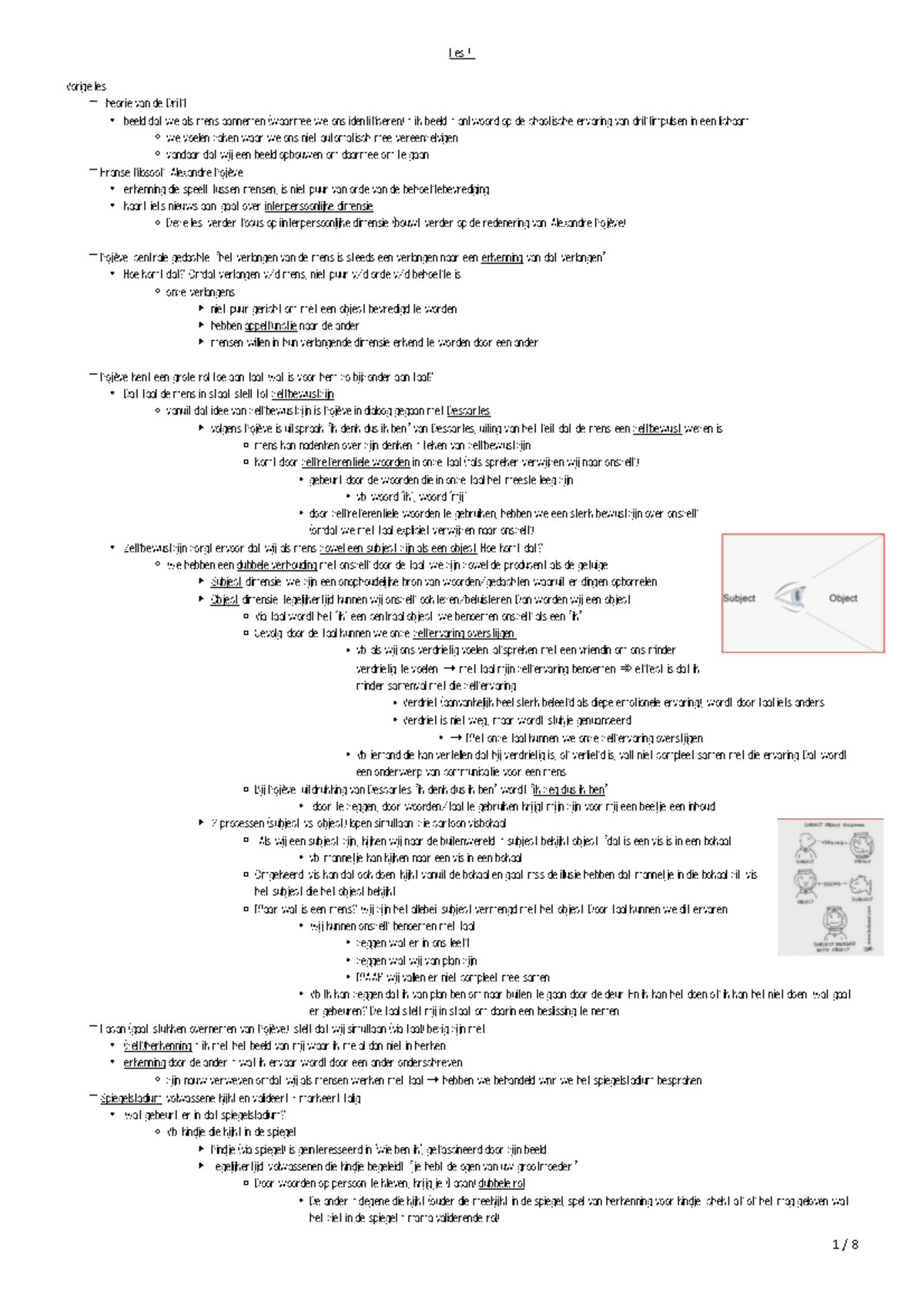 Les 4 nota's - Les 4 modellen in de psychoanalyse (eigen nota's) - Les ...
