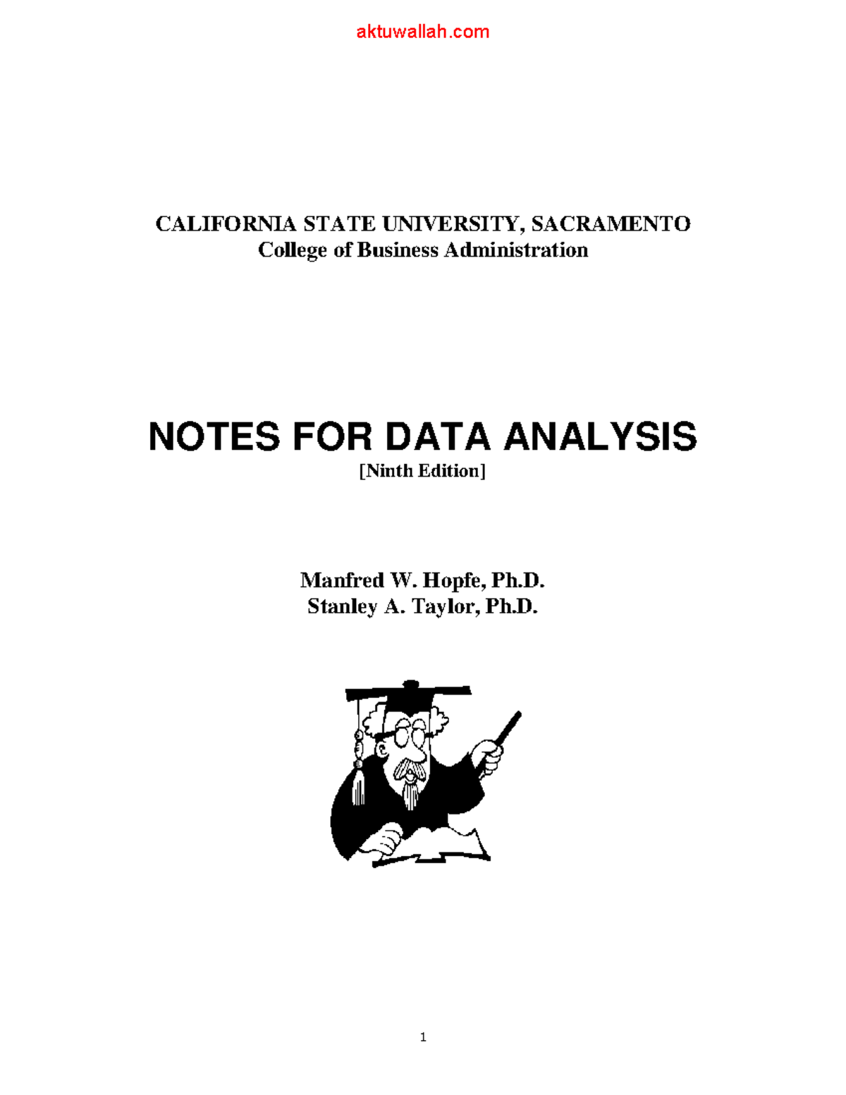 Notes - Part I watermark - CALIFORNIA STATE UNIVERSITY, SACRAMENTO ...