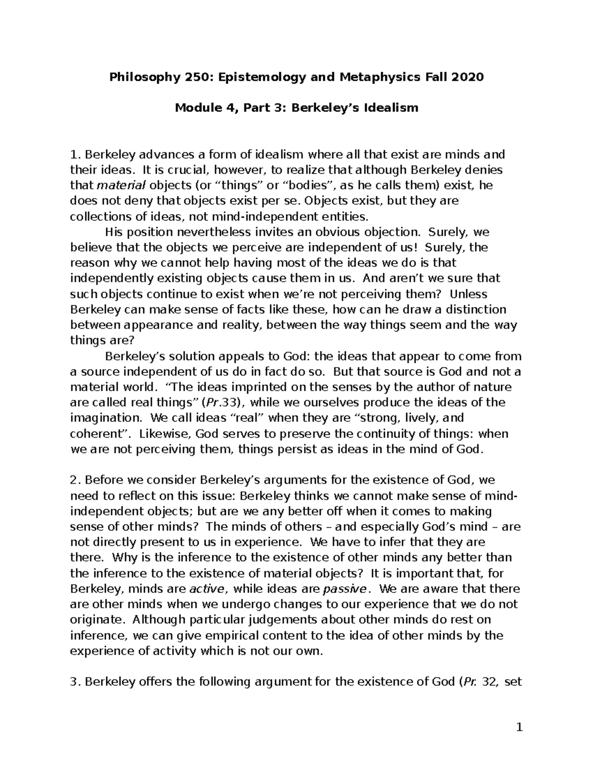 Phil 250 2020 Module Four Part 3 - Philosophy 250: Epistemology and ...