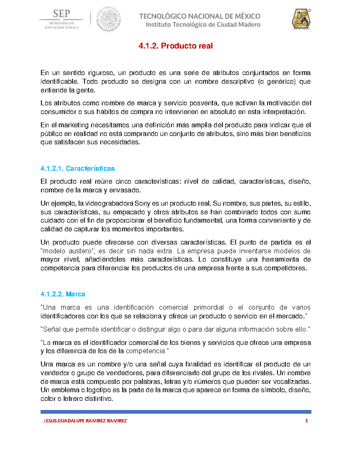 Producto real de la mercadotecnia - 4.1. Producto real En un sentido ...