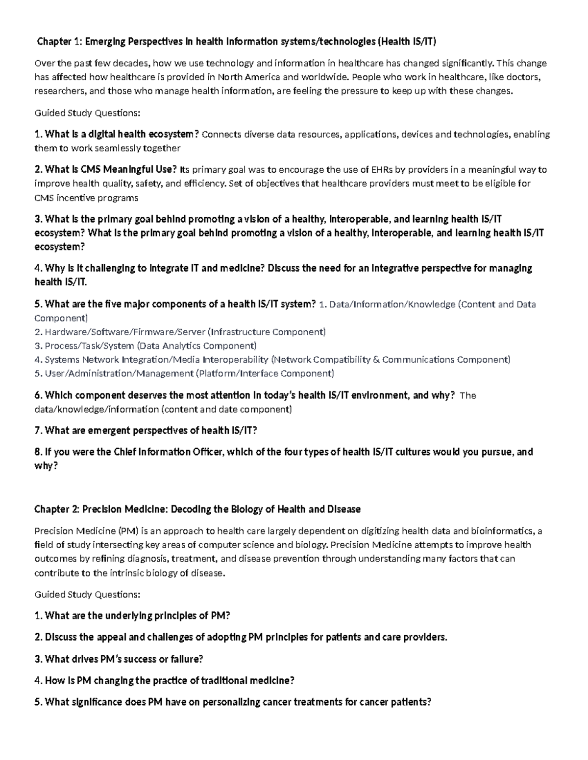 C427 Study Guide - Chapter 1: Emerging Perspectives in health ...