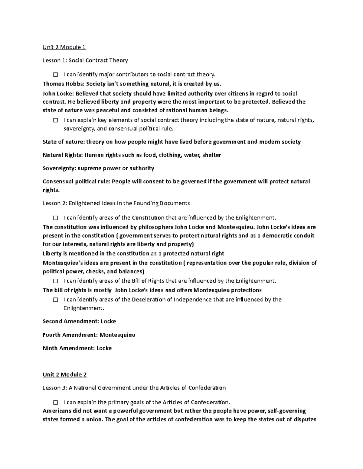 American politics and the US Constitution Unit 2 notes - Unit 2 Module ...