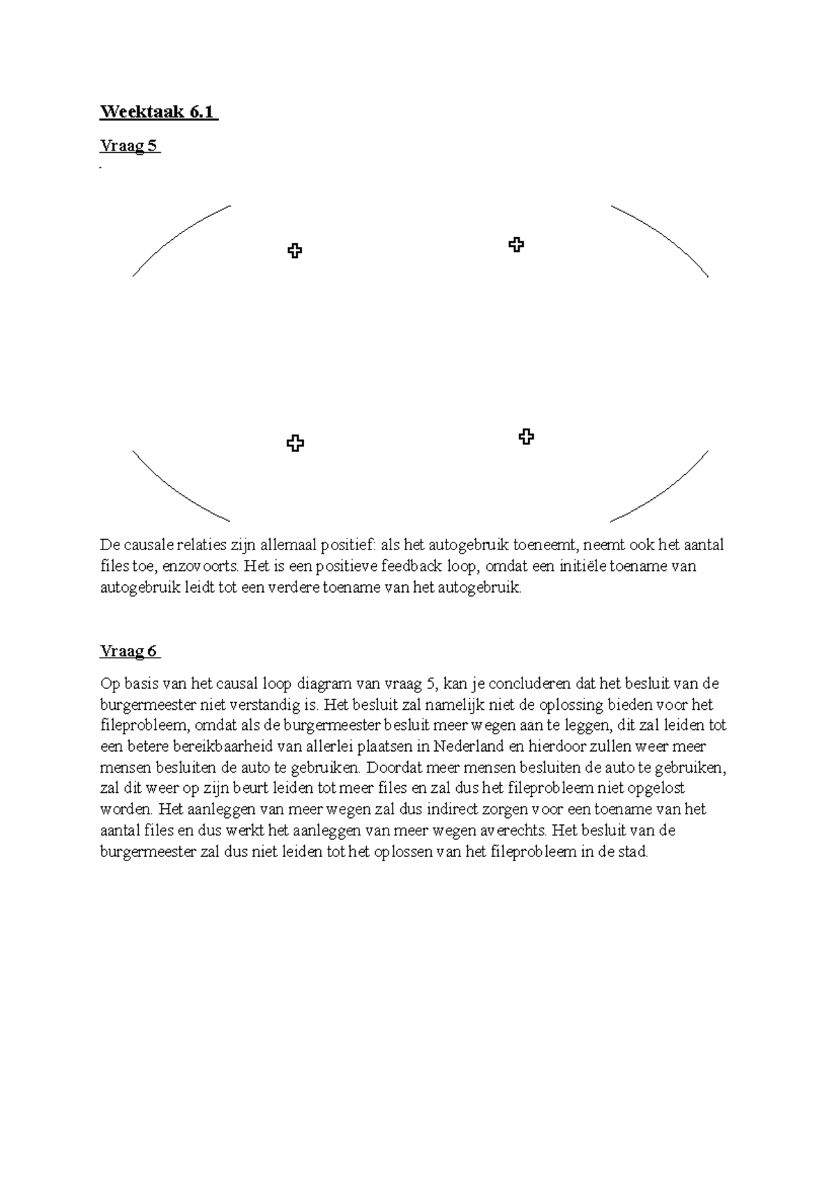 OIMA weektaak 6 - Weektaak 6. Vraag 5 De causale relaties zijn allemaal ...