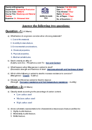 Assignment – 1 Model Answer - Assignment – 1- M 1) What is engineering ...