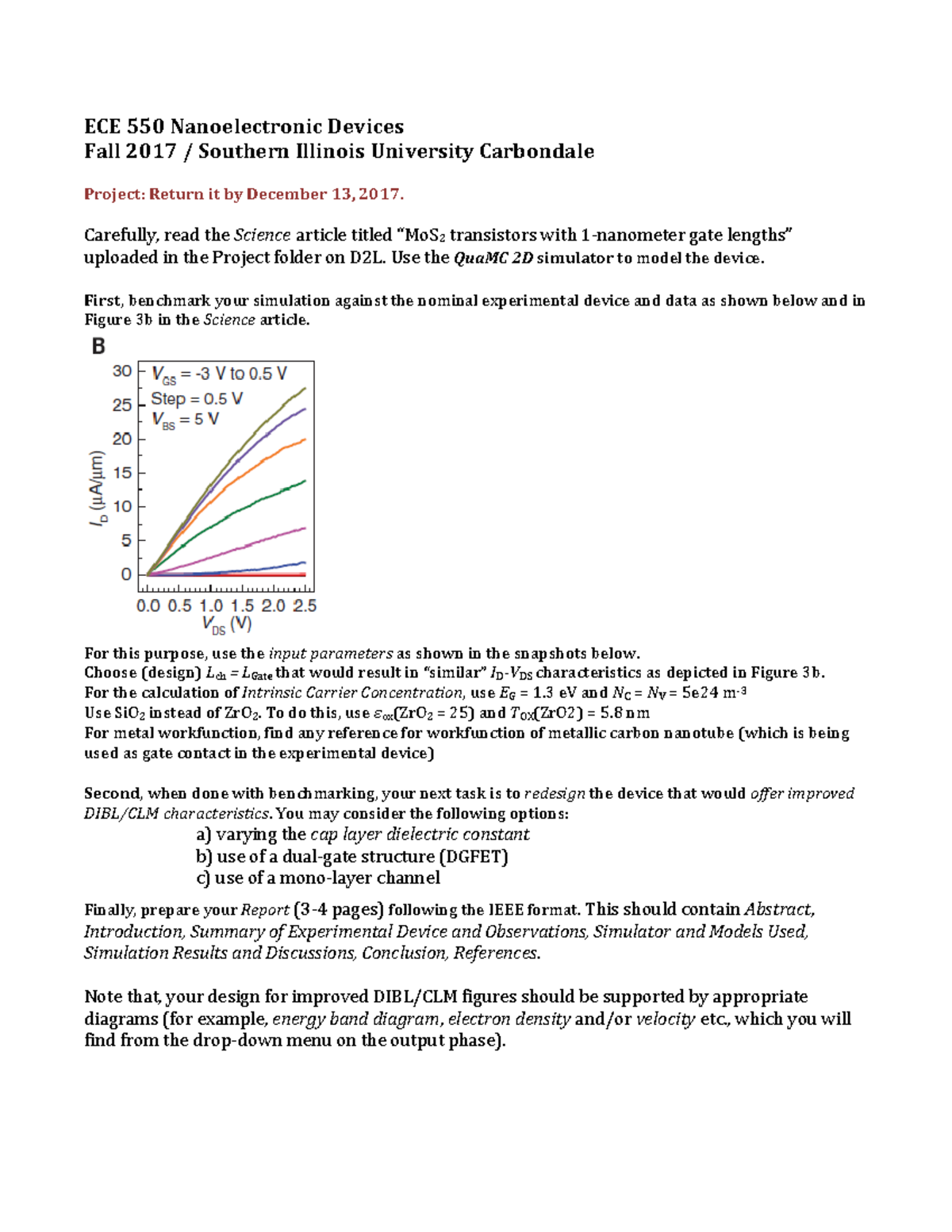 ECE550 F17 Project Revised - ECE 550 Nanoelectronic Devices Fall 2017 / Southern Illinois ...