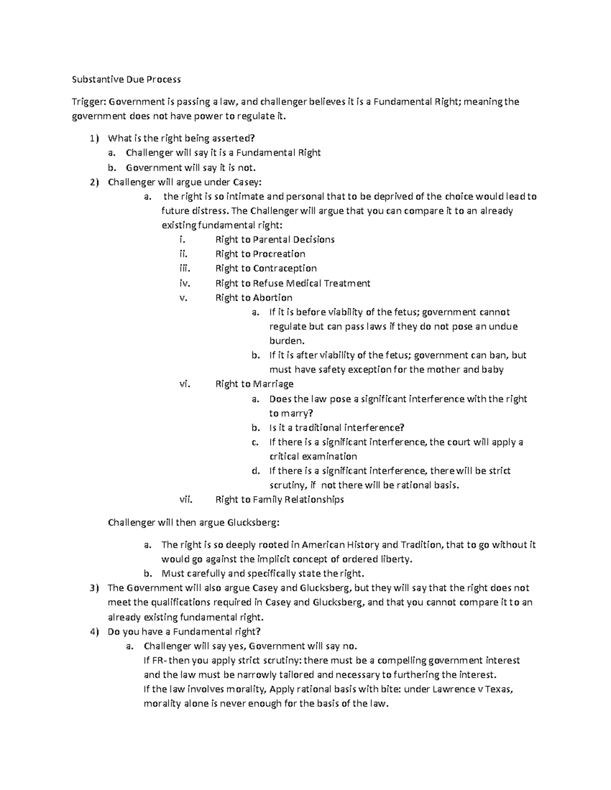 Con Charts PDF - Not Applicable - Substantive Due Process Trigger ...