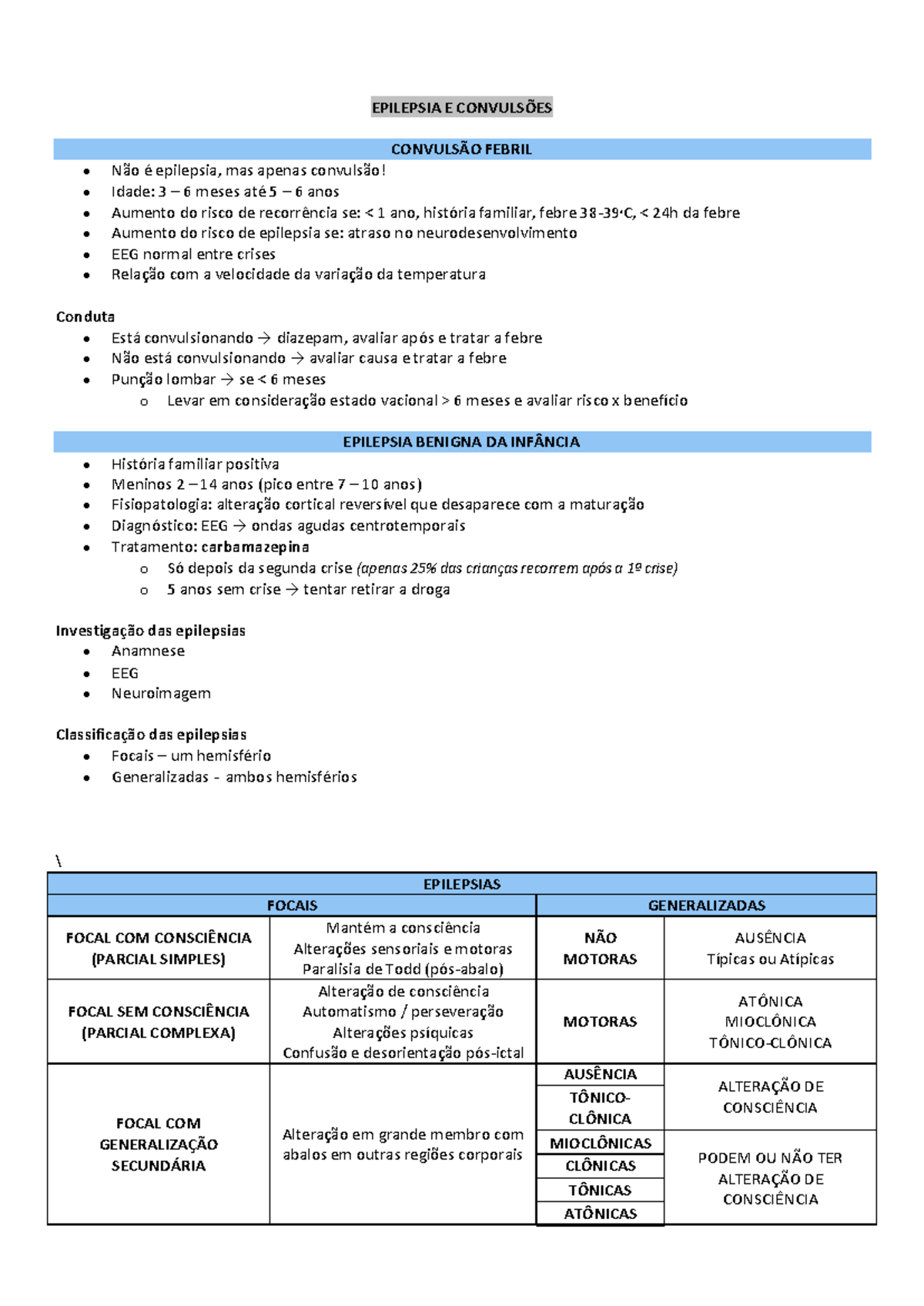Epilepsia/ Convulsões/ Demencia - EPILEPSIA E CONVULS’ES CONVULS√O ...