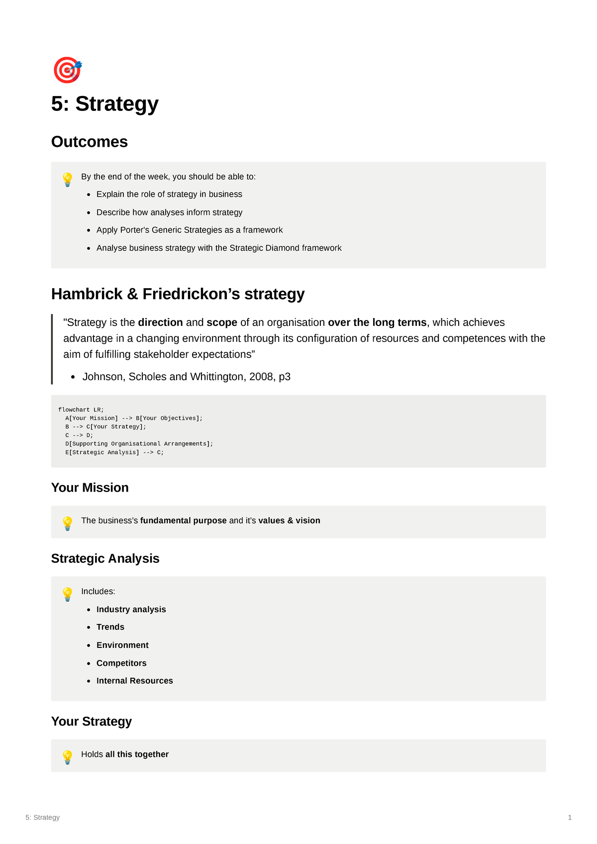 Principles of Business Strategy - 5: Strategy Outcomes By the end of ...