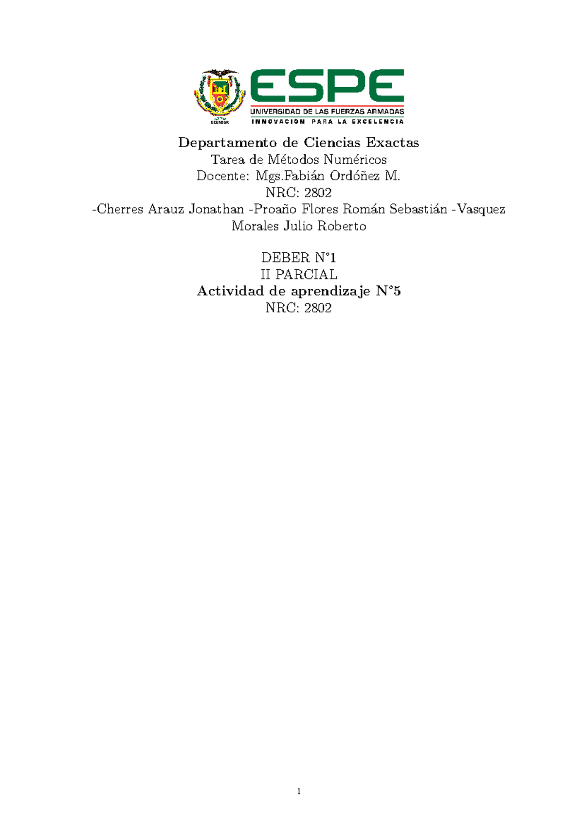 Deber 1 3P Cherres Jonathan Proaño Sebastian Vasquez Julio ...