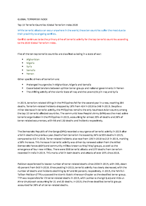 Terroism - Lecture 1 - Introduction to terrorism and counter-terrorism ...