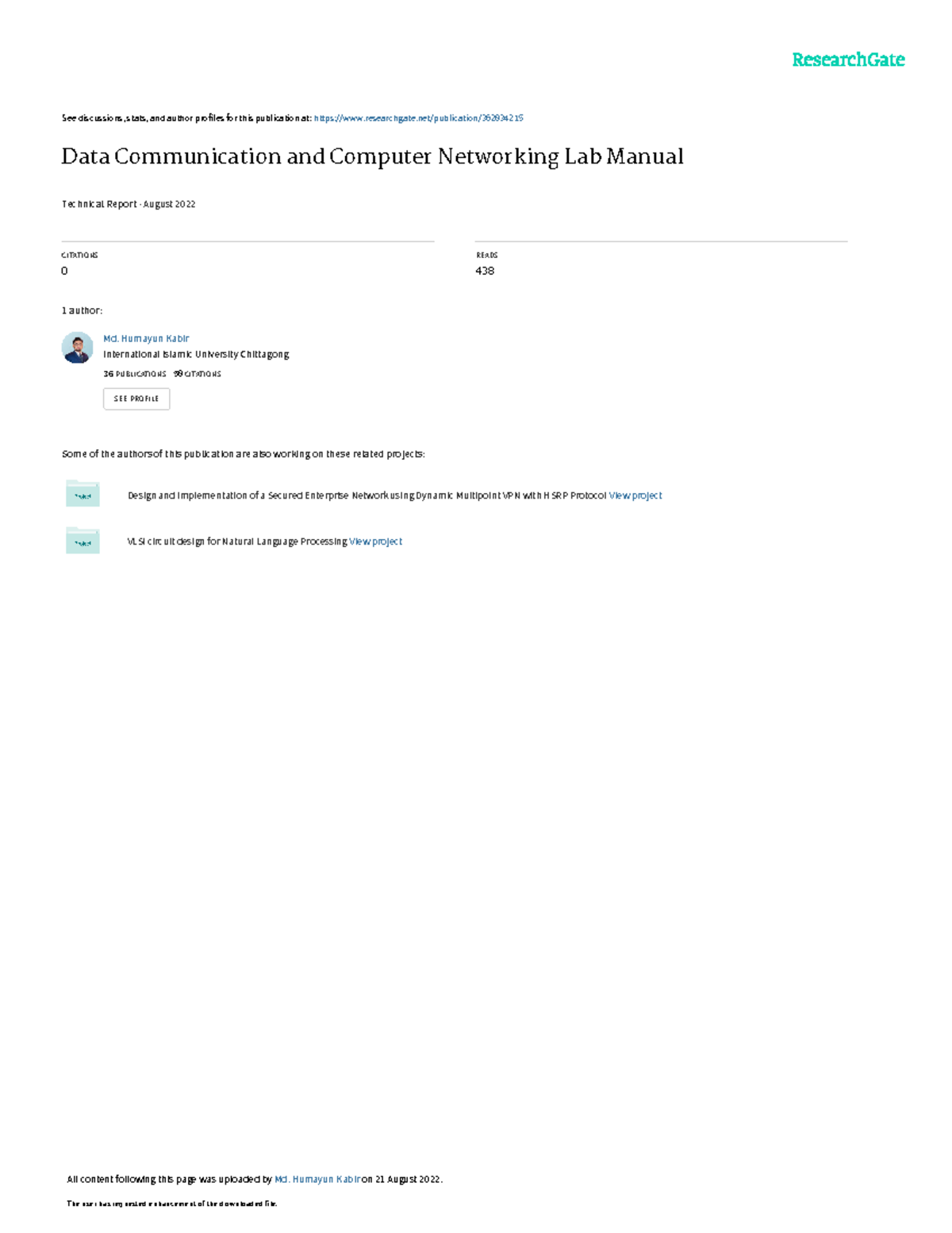 Data Communicationand Computer Networking Lab Manual - See discussions ...