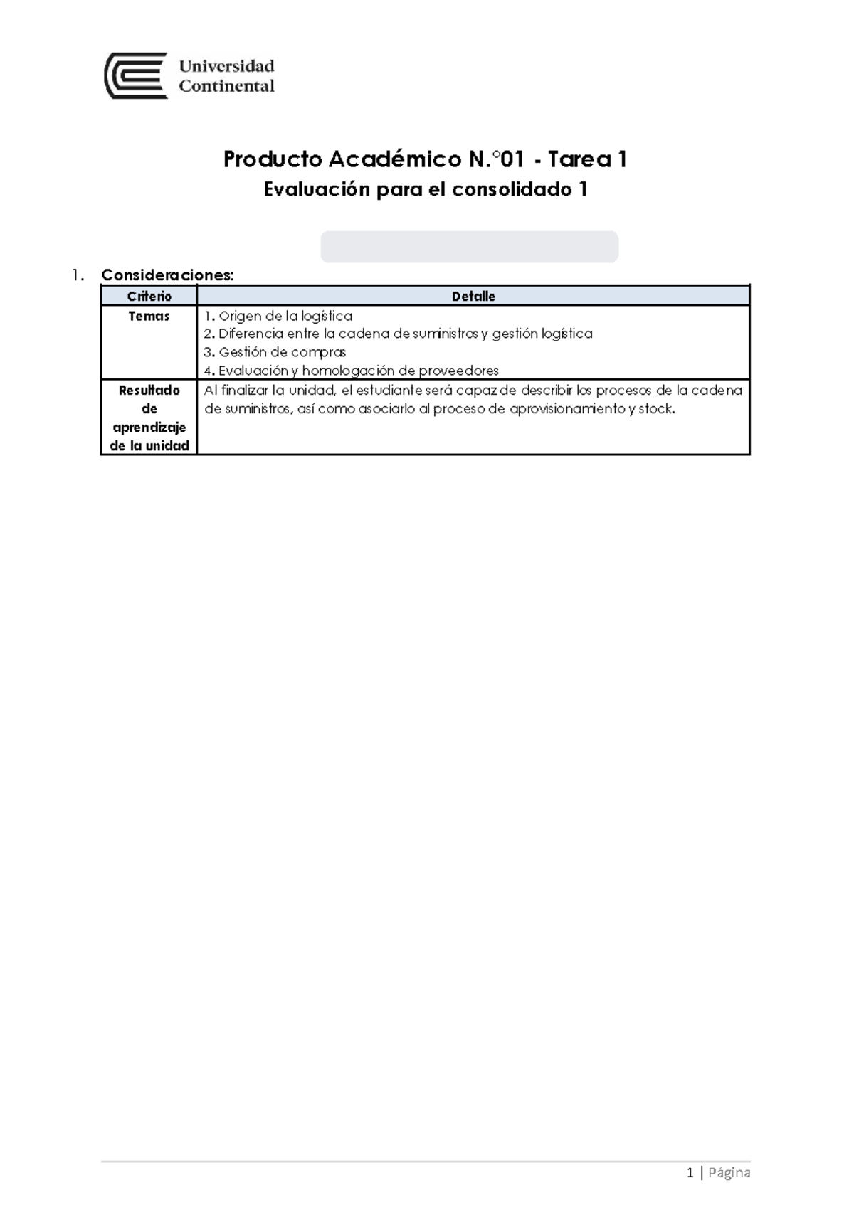 2. PA01.Tarea.Proyecto (1).docx - Producto Académico N.°01 - Tarea 1 Evaluación para el ...