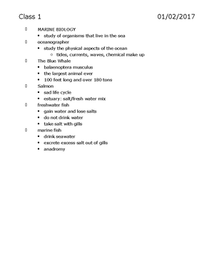 Marine Biology Chpt 1 - Lecture notes 1 - Address 1 - PROPERTIES AND ...