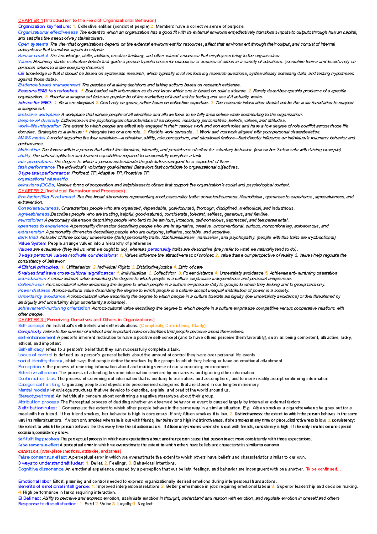 BUS272 Cheat Sheet - CHAPTER 1 (Introduction to the Field of ...