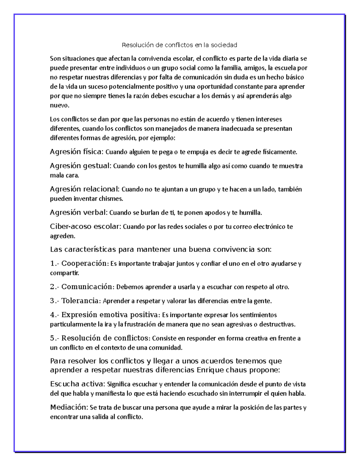 Resolución de conflictos en la sociedad Maria Fernanda Villeda ...