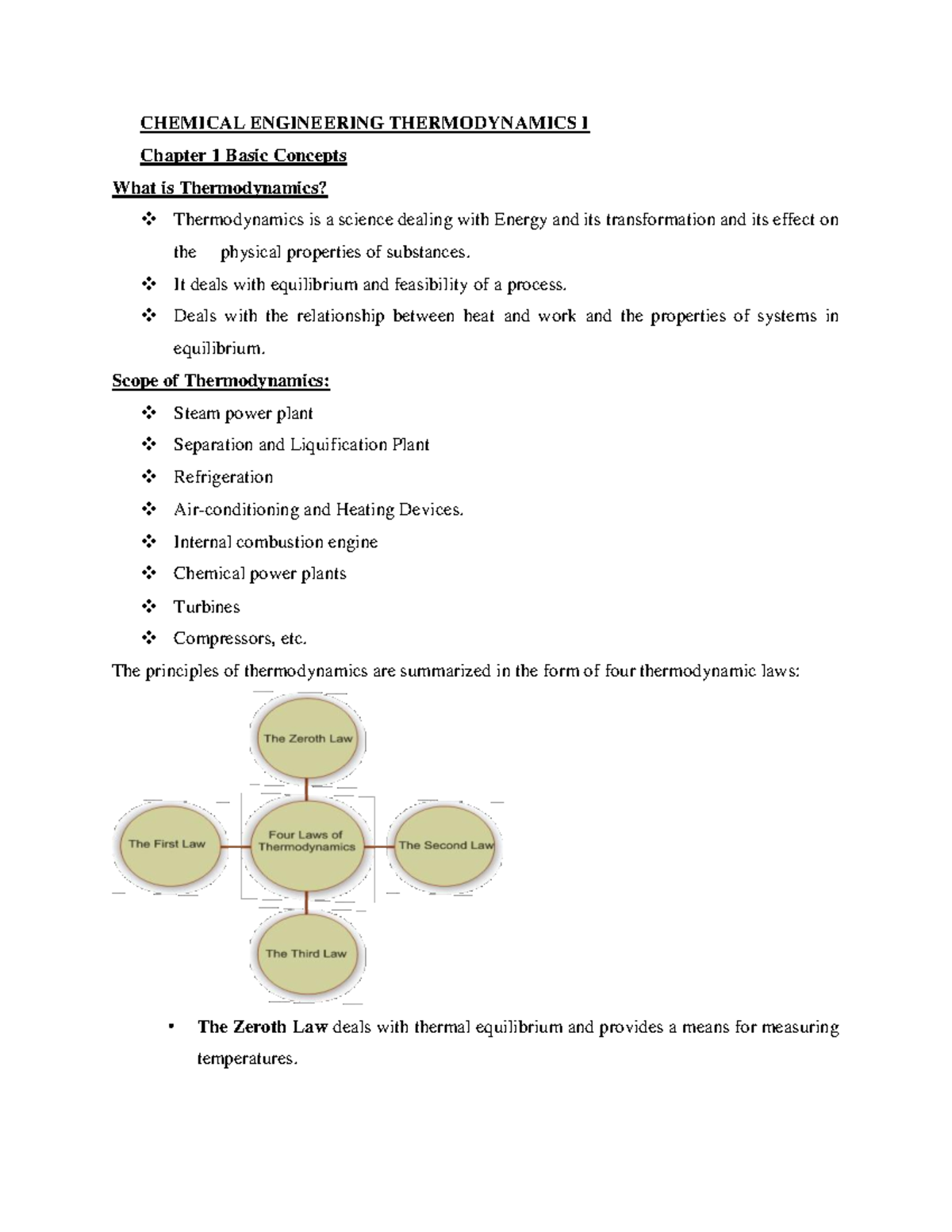 research method - CHEMICAL ENGINEERING THERMODYNAMICS I Chapter 1 Basic ...