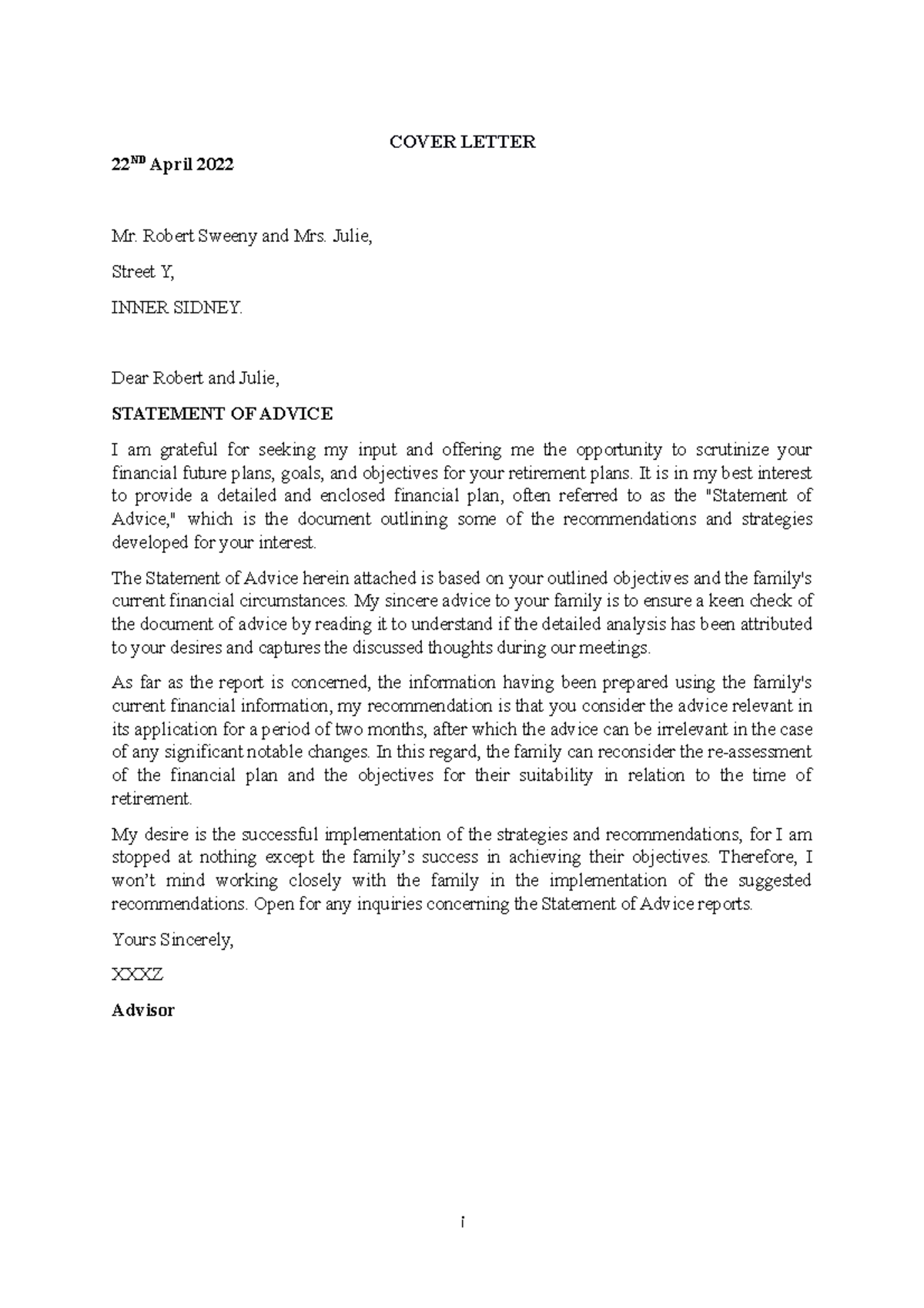 PAST Submission(different case) - COVER LETTER 22 ND April 2022 Mr ...