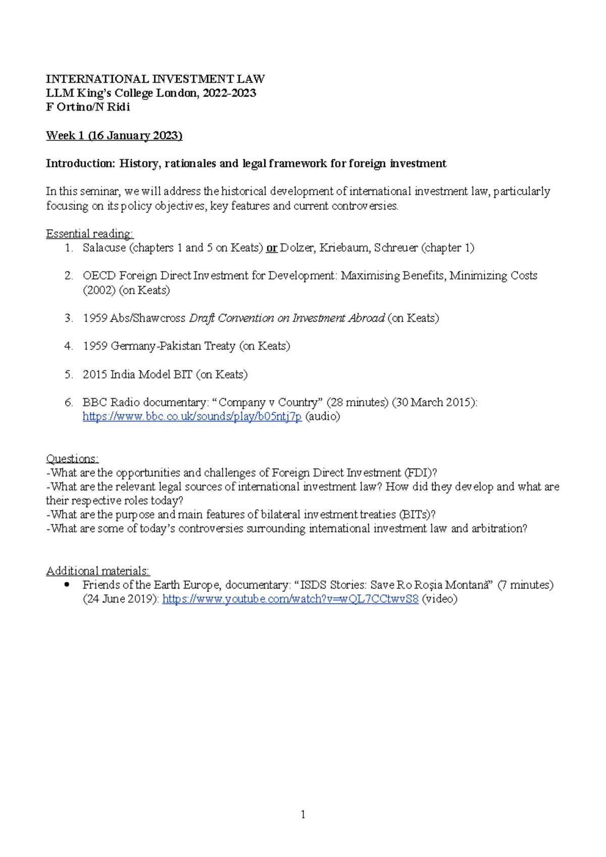 IIL 22-23 (Week 1) - Reading materials of Week 1 - INTERNATIONAL ...