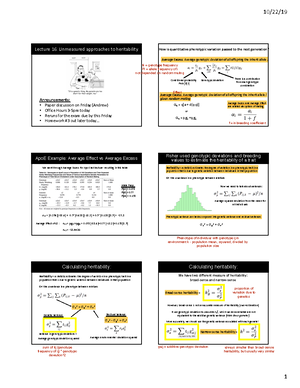 Pop Gen Lecture 14 - Lecture 14: Population structure II and ...