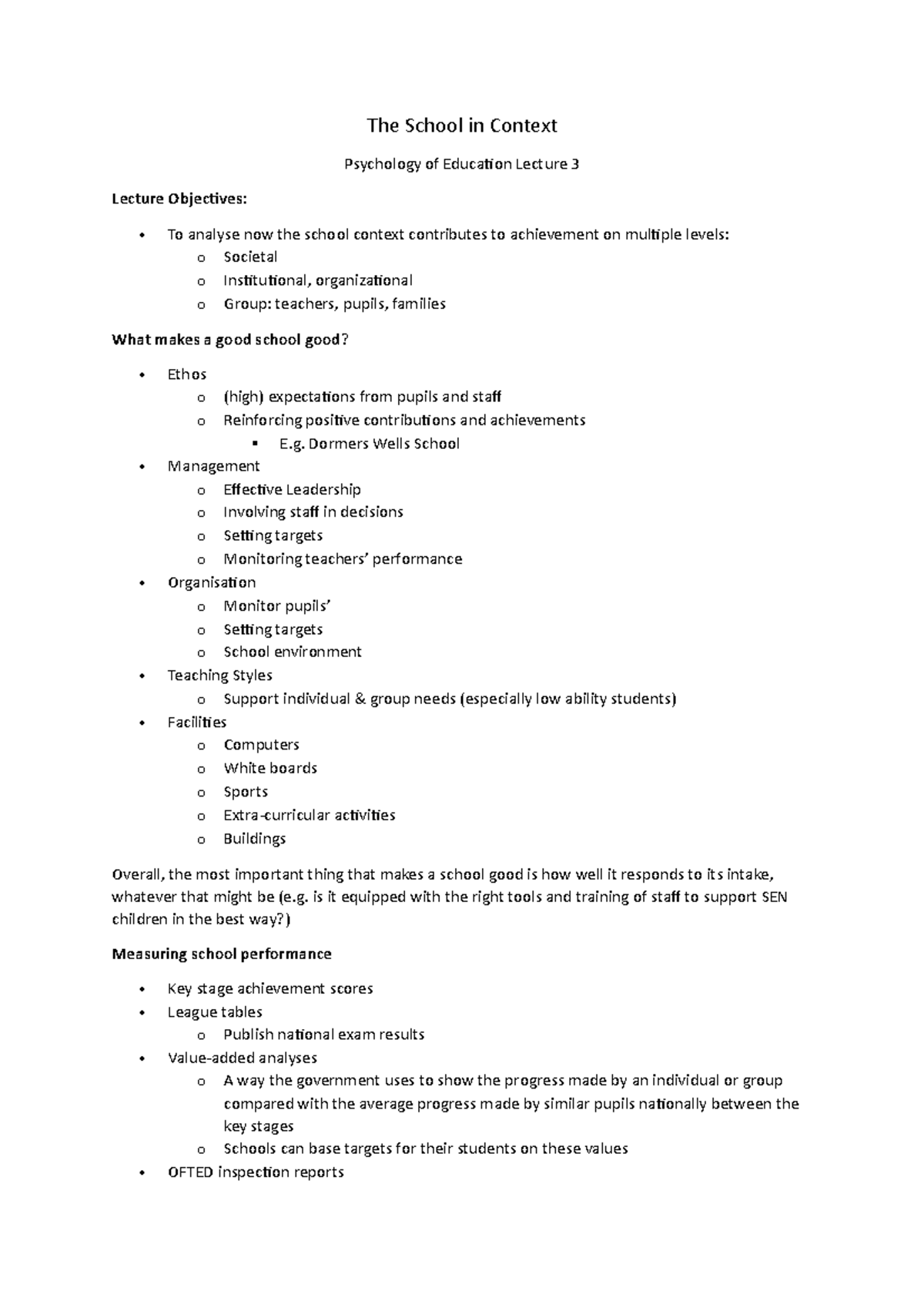 3 The School In Context - The School in Context Psychology of Education ...
