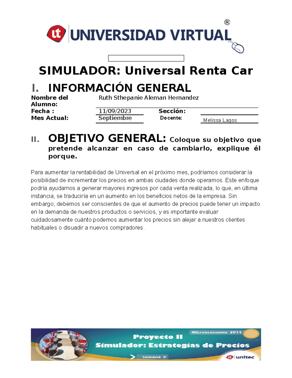 Hoja de reporte del Simulados Micro (2)8 - SIMULADOR: Universal Renta ...