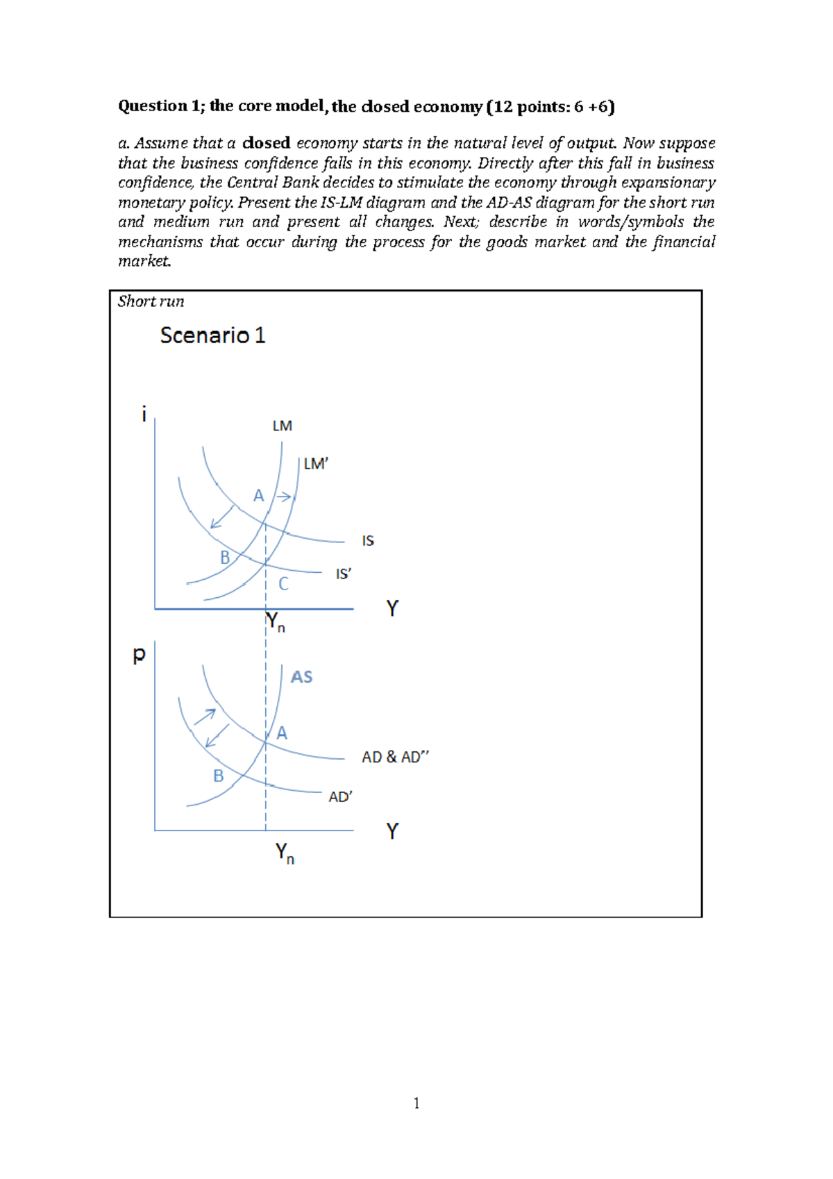 Tentamen 2014, vragen en antwoorden - Question the core model, the ...