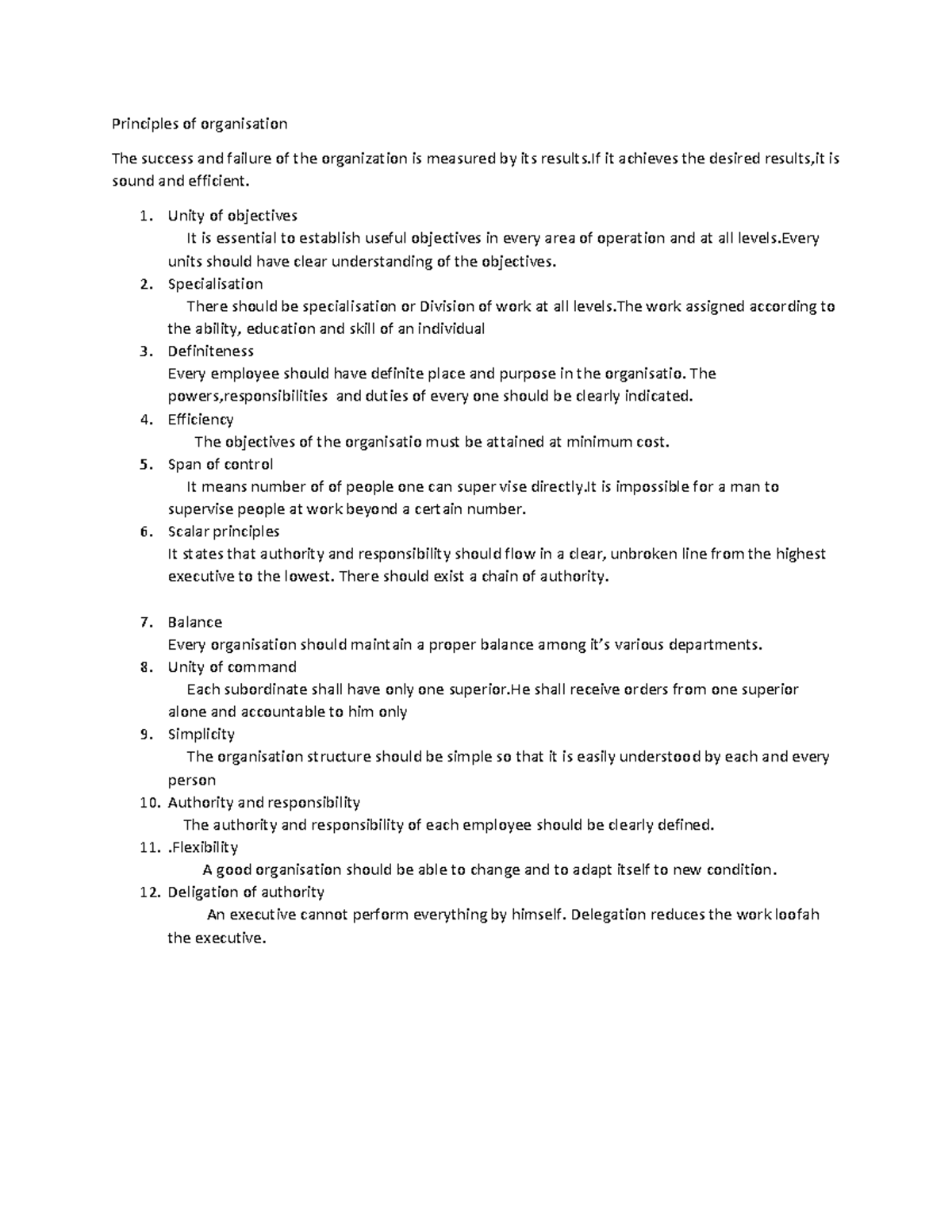 Organising principle - Principles of organisation The success and ...