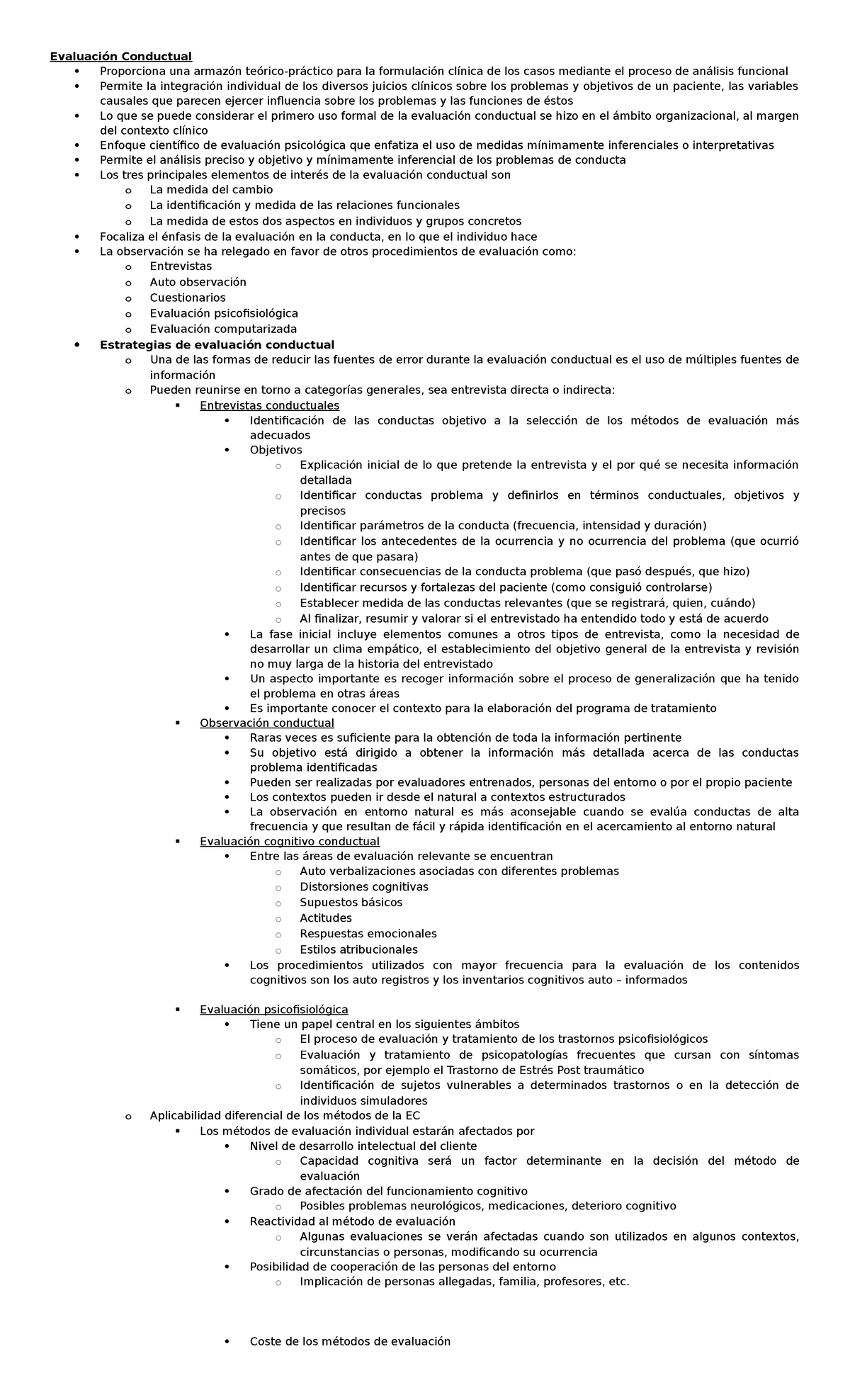 Técnics conductuales 1 - Conductual Proporciona una para la de los ...