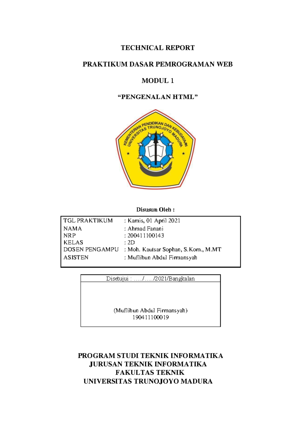 Pengenalan HTML - TECHNICAL REPORT PRAKTIKUM DASAR PEMROGRAMAN WEB ...