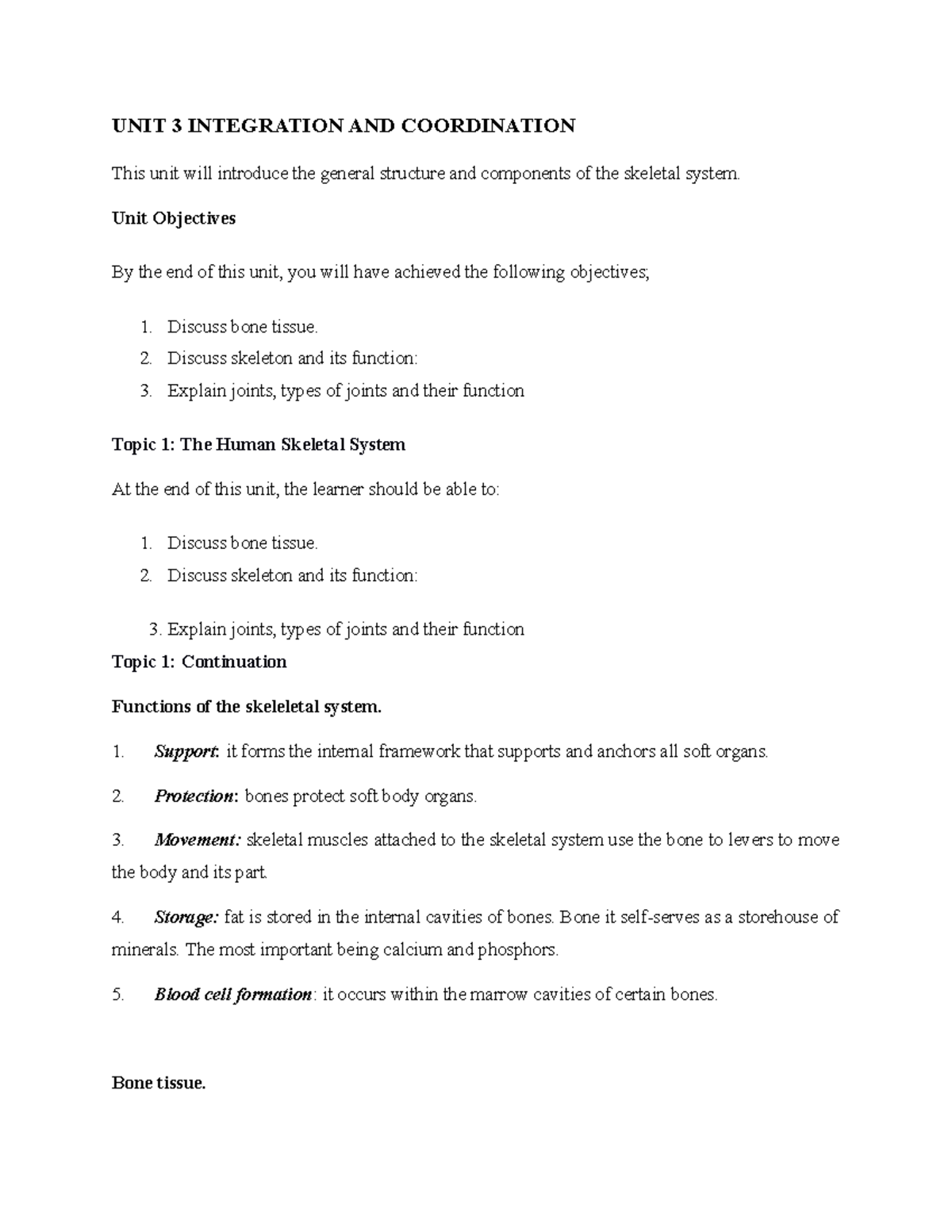 UNIT 3 Integration AND Coordination - UNIT 3 INTEGRATION AND ...