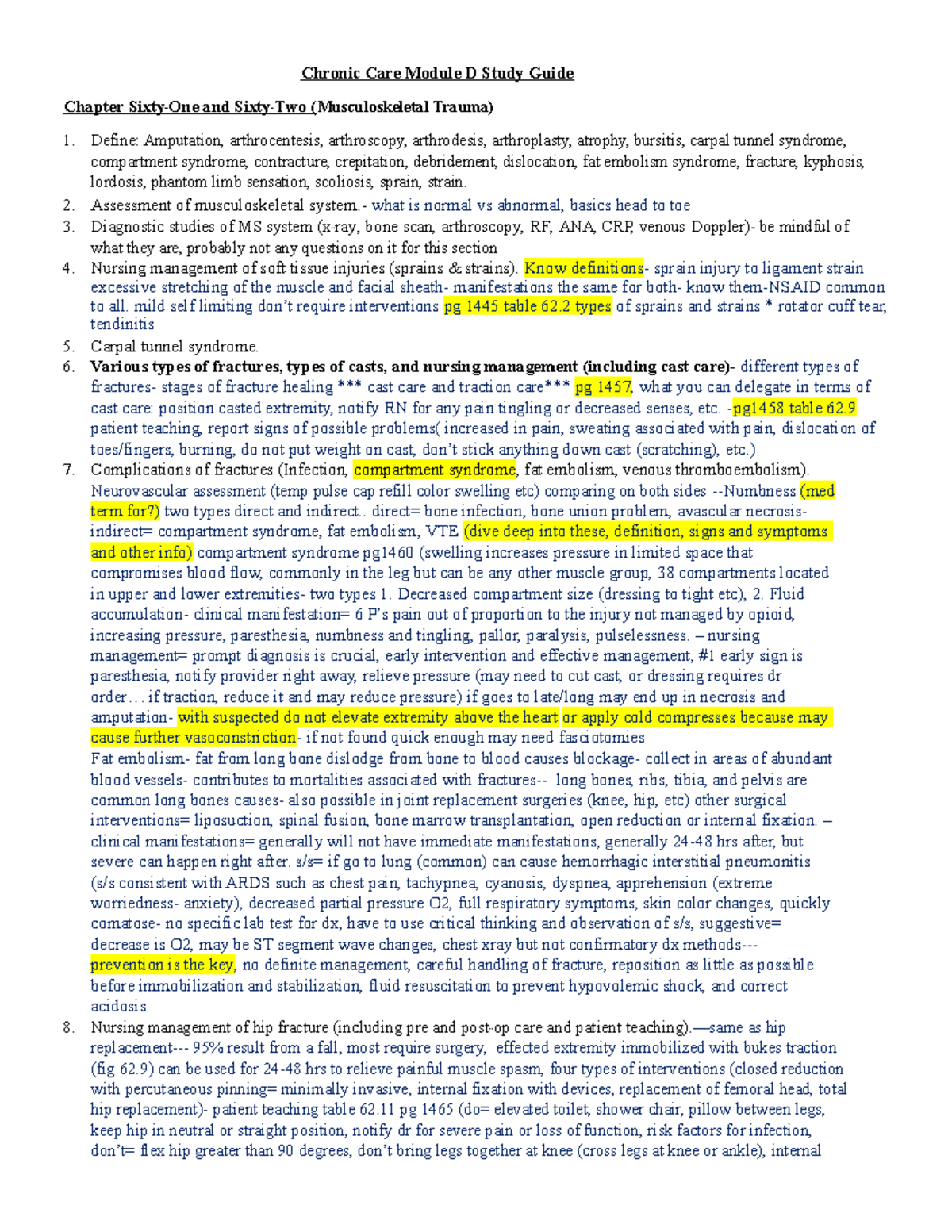 Chronic Care Module D Exam Study Guide (7-28-2021) - Chronic Care ...