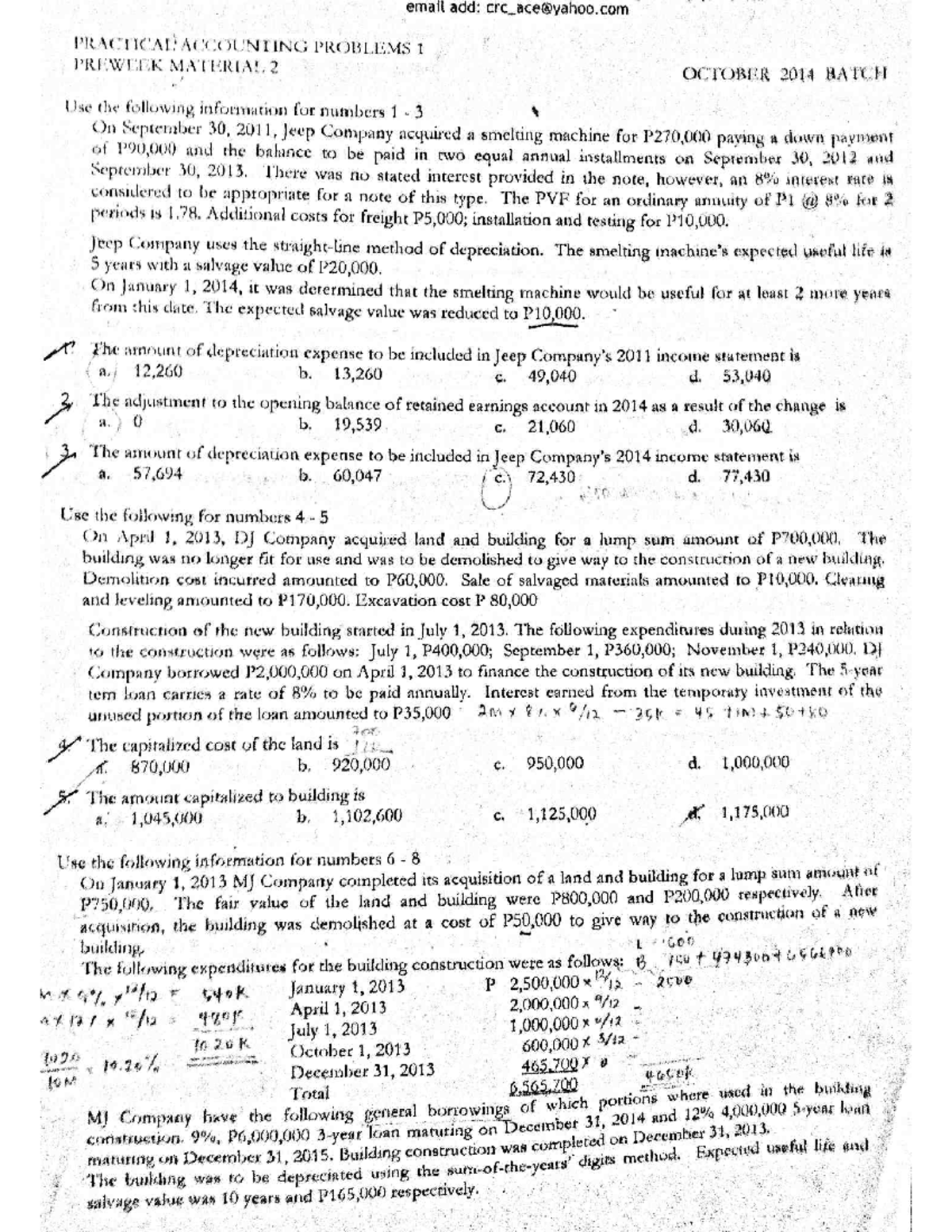 PW-P1 Part 2 - Practice Exams - email add: crc_ace@vahoo I‘ll, \(T‘l ...