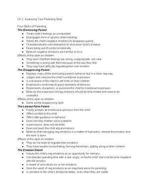 CH 3 Gottman - The Five Key Steps for Emotion Coaching - Ch 3: The Five ...