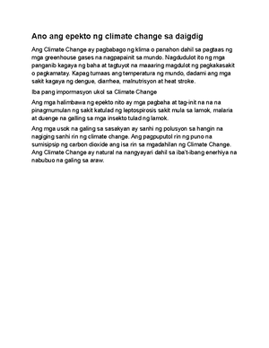 Ano ang epekto ng climate change sa daigdig - Nagdudulot ito ng mga ...