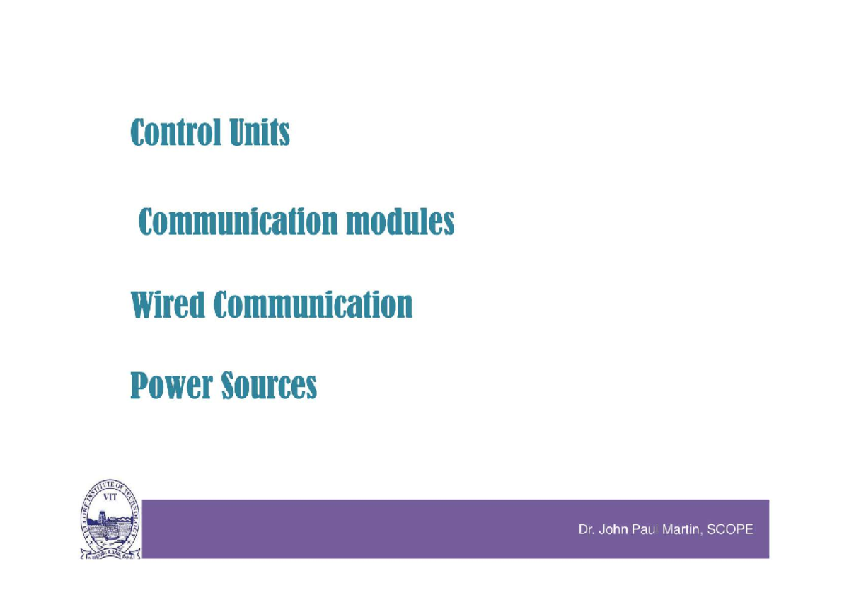 3 - Lecture notes 2 - Internet Of Things(IOT) - Studocu