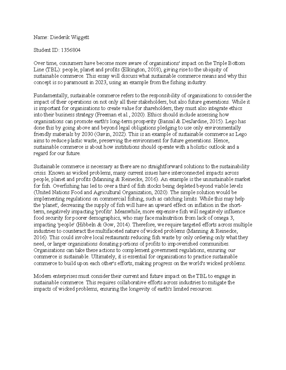 What is Sustainable Commerce and why is it important - Name: Diederik ...