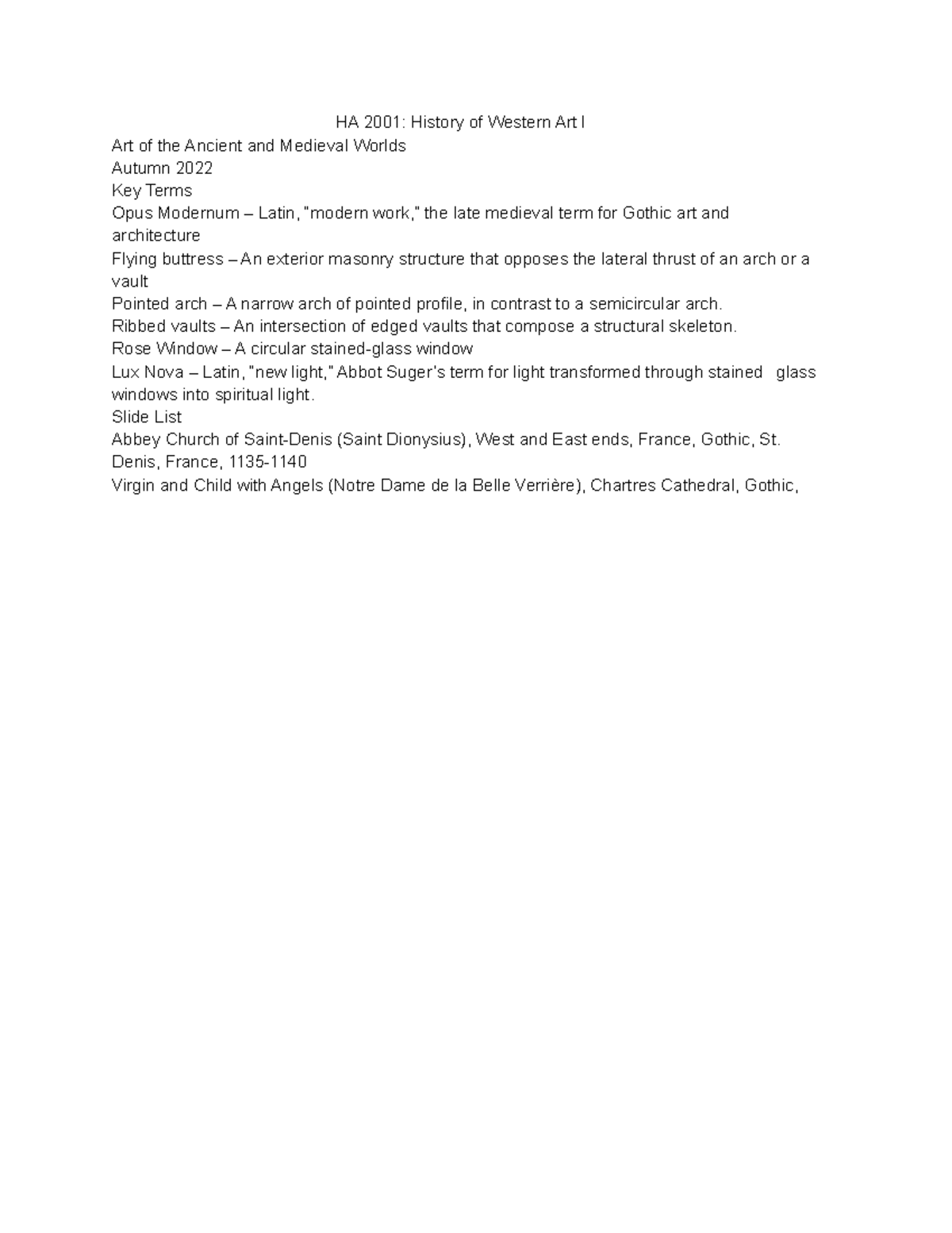 HA 2001 History of Western Art I - Ribbed vaults – An intersection of ...