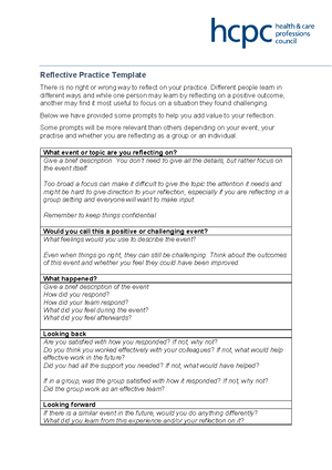 Gibbs Reflective Cycle worksheet blank - Placement Preparation ...