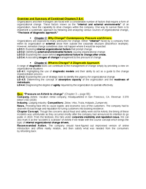 Assignment Week 8, MBA501 - Summary of combined chapters: Topline ...