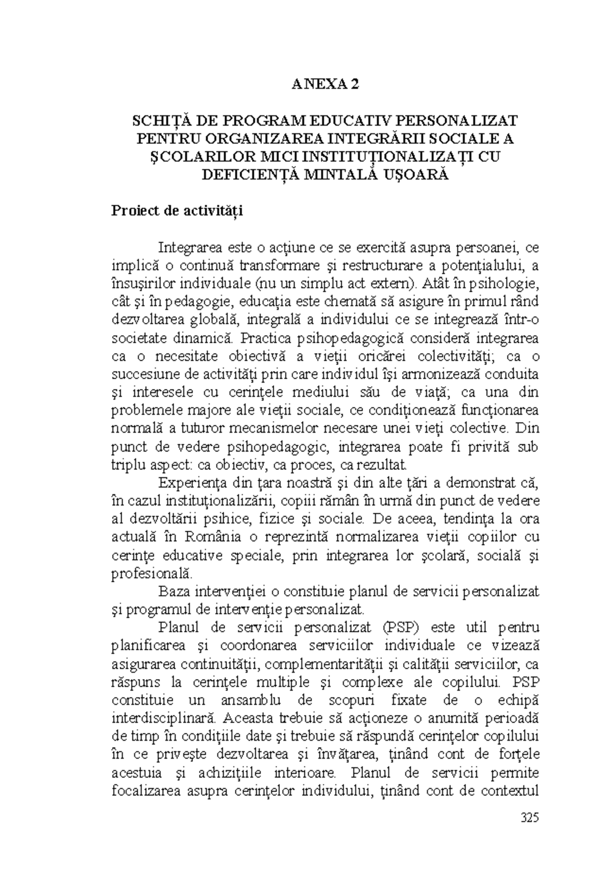 Anexa 2 - aaaaaaaaaaaaa - ANEXA 2 SCHIŢĂ DE PROGRAM EDUCATIV ...