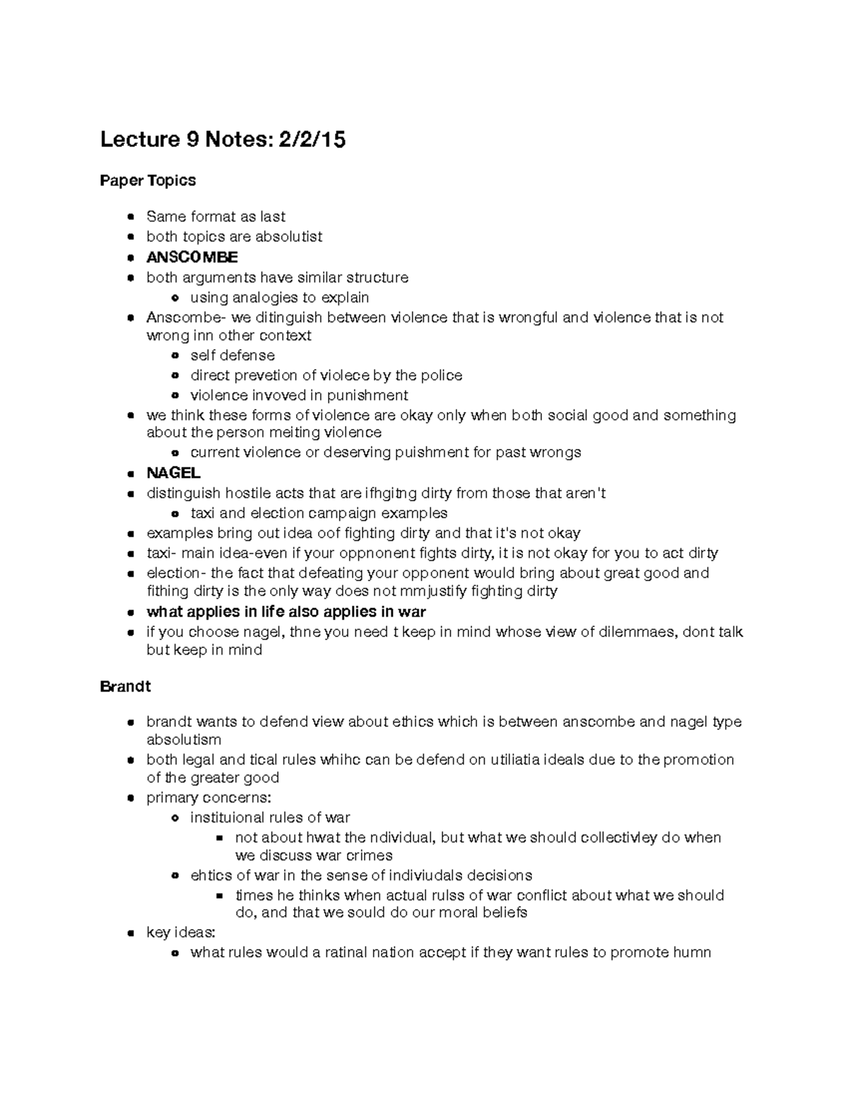 Philos 4 - Lecture 9 - Lecture Notes - Lecture 9 Notes: 2/2/ Paper ... Philos 4 - Lecture 9 - Lecture Notes - Lecture 9 Notes: 2/2/ Paper ...