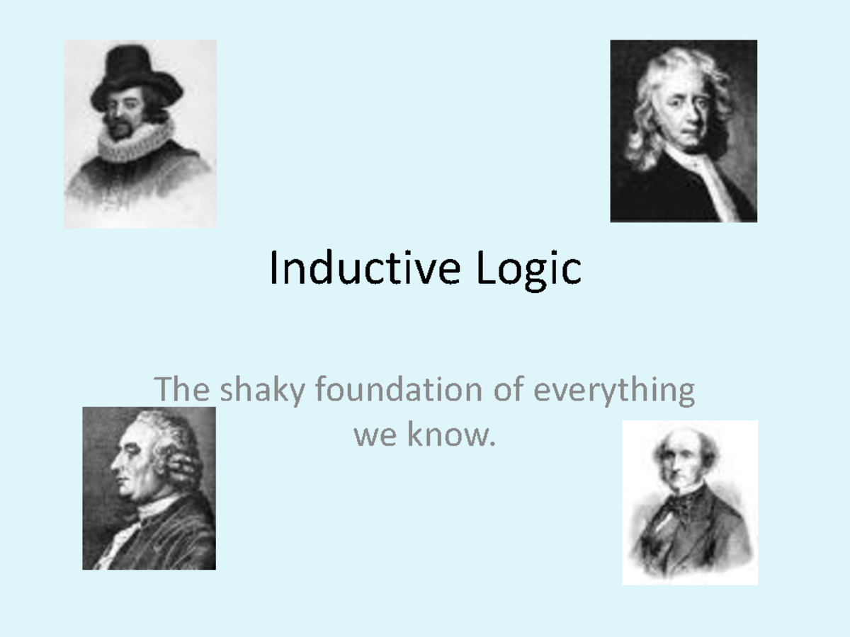 Lecture notes, lecture 5 - Professor phil - Inductive Logic The shaky ...