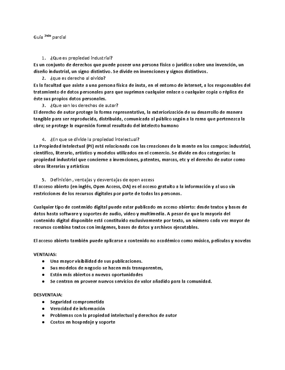 Guia nuevos modelos 2do parcial - Guia 2ndo parcial ¿Que es propiedad ...