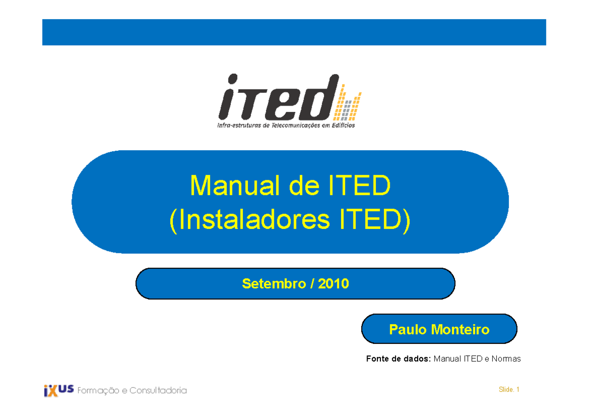 Manual de ited instaladores ited - Manual de ITED (Instaladores ITED ...