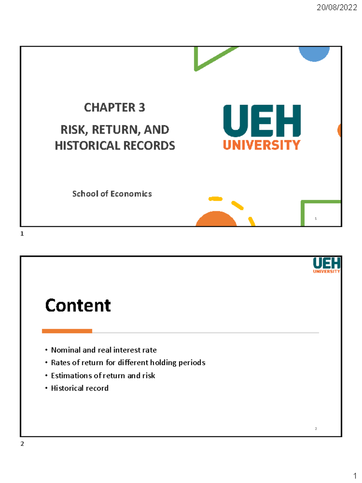 Chapter 3 - Risk, return and the historical record - CHAPTER 3 RISK, RETURN, AND HISTORICAL ...