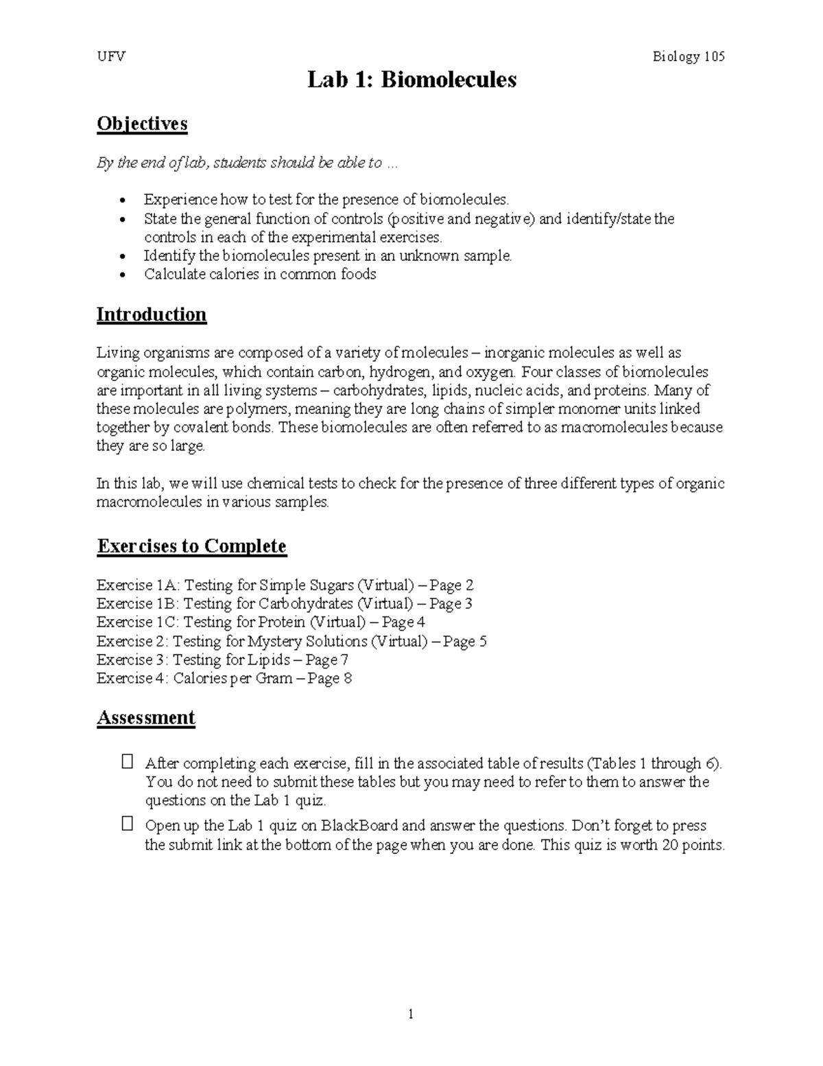 Biomolecules Lab Report Conclusion at Caitlin Gilles blog
