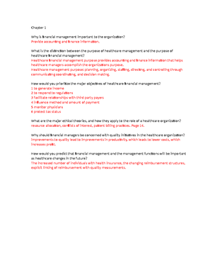 C428 - HMO, PPO, HDHP - Financial Resource Management in Healthcare: C ...