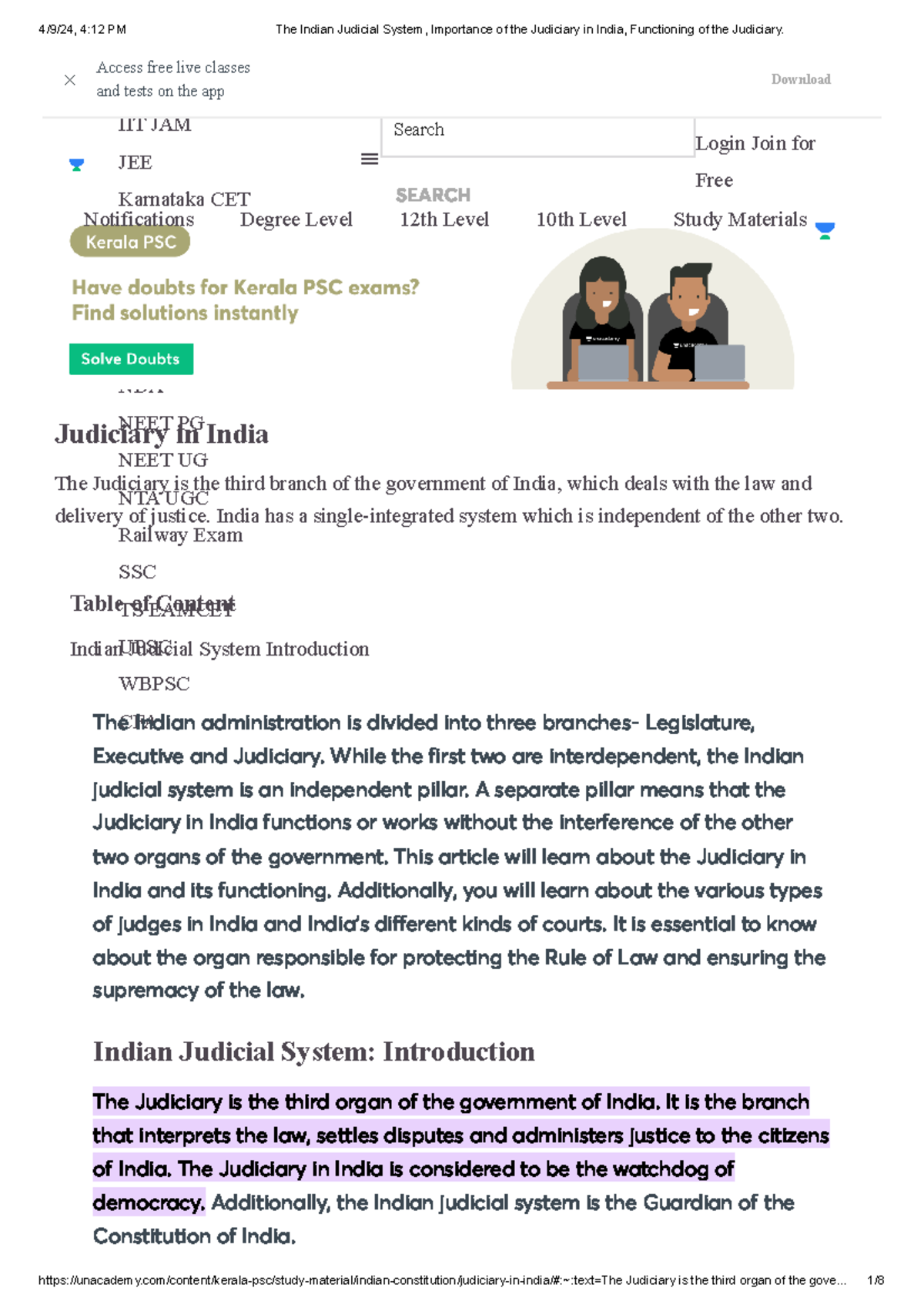 The Indian Judicial System, Importance of the Judiciary in India ...