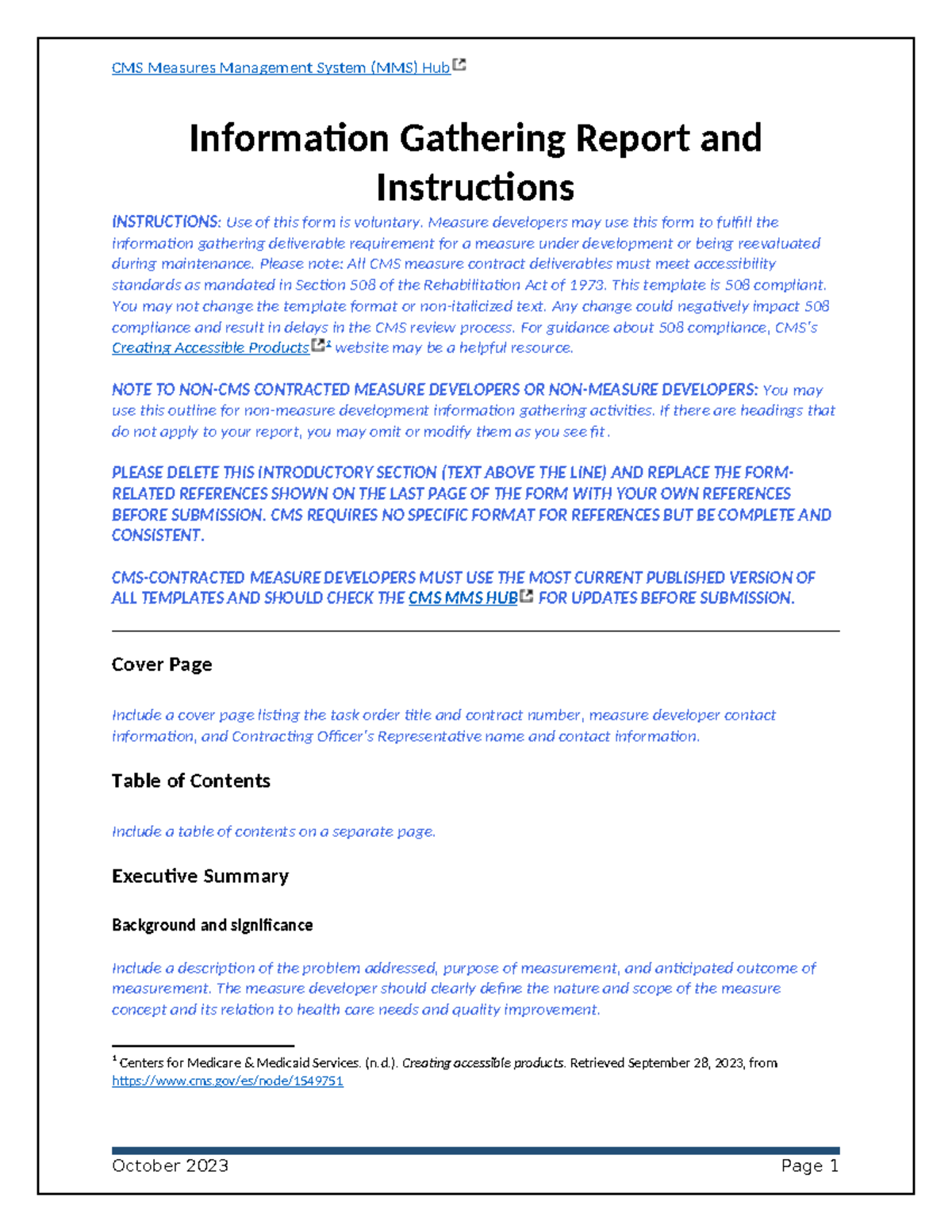 Blueprint-Information-Gathering-Report-Template-and-Instructions - CMS ...
